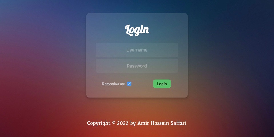 GitHub - Qmirdev/Login-Form-v2: 2022 Trend Login Form Design