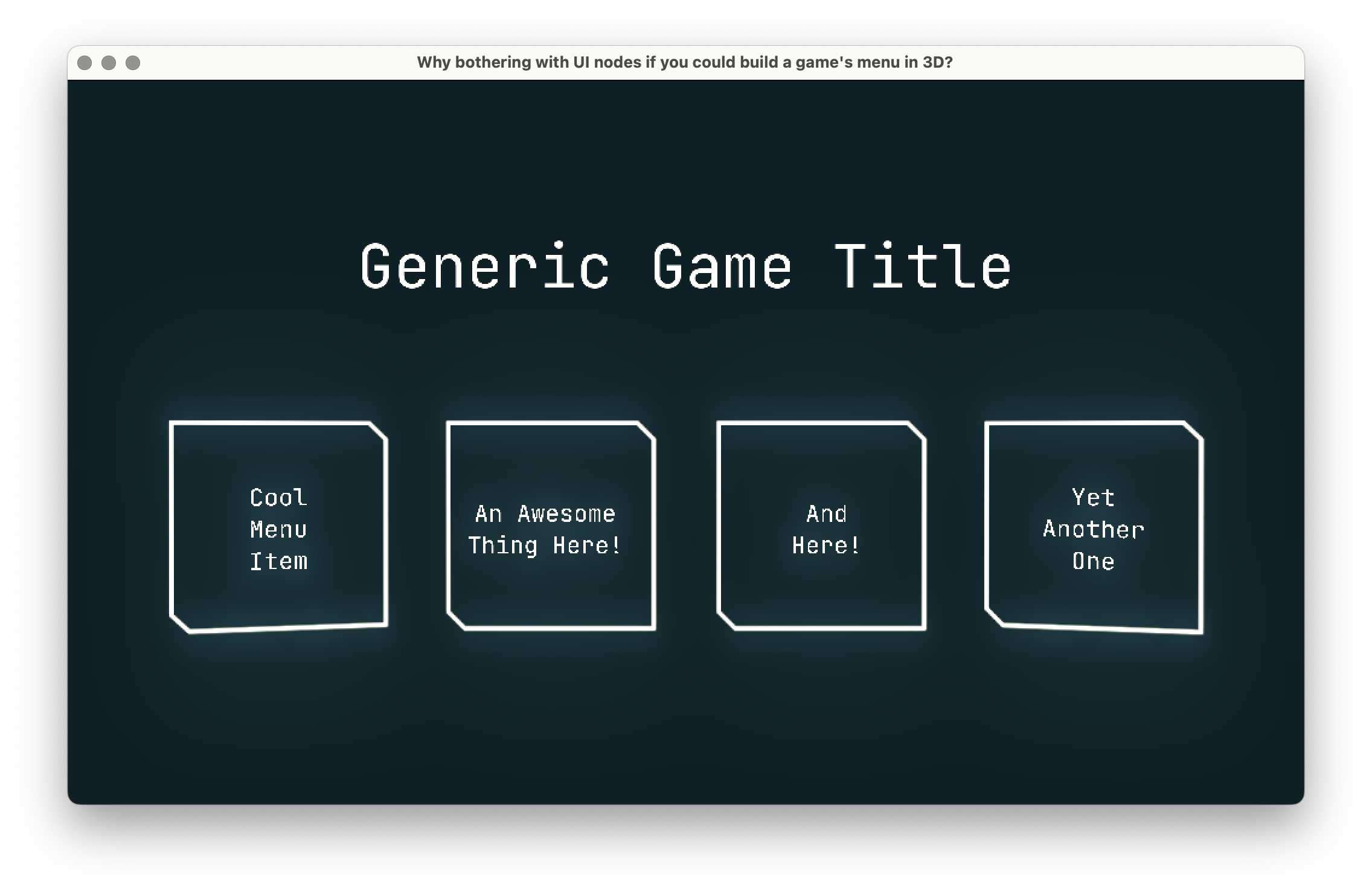 GitHub - dueddel/godot-3d-ui-demo: Sample setup for 3D based UI in Godot