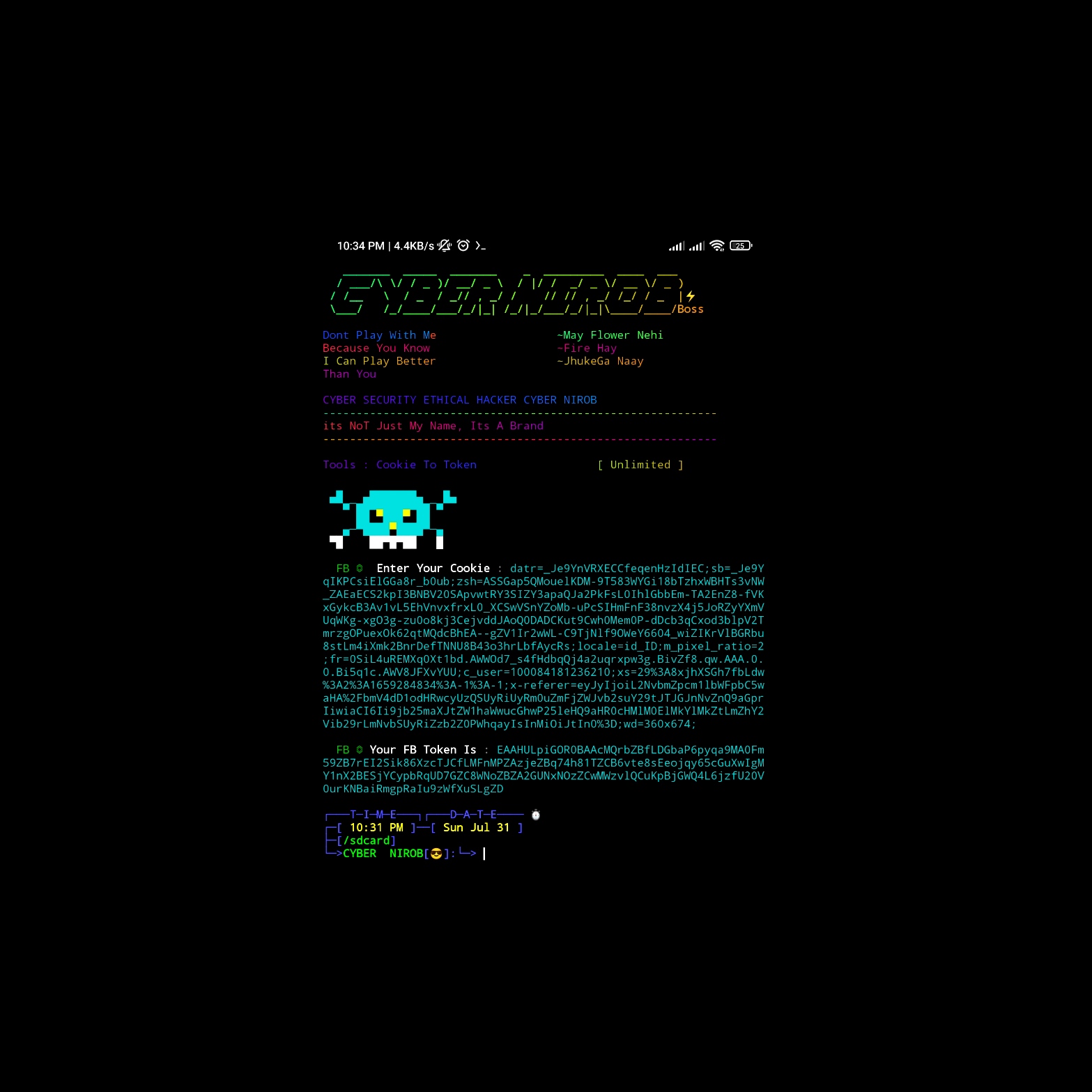 GitHub - Cyber-Nirob-Official/Free-Cookie-To-Token: Paste Your Cookie Or Get Fresh Token