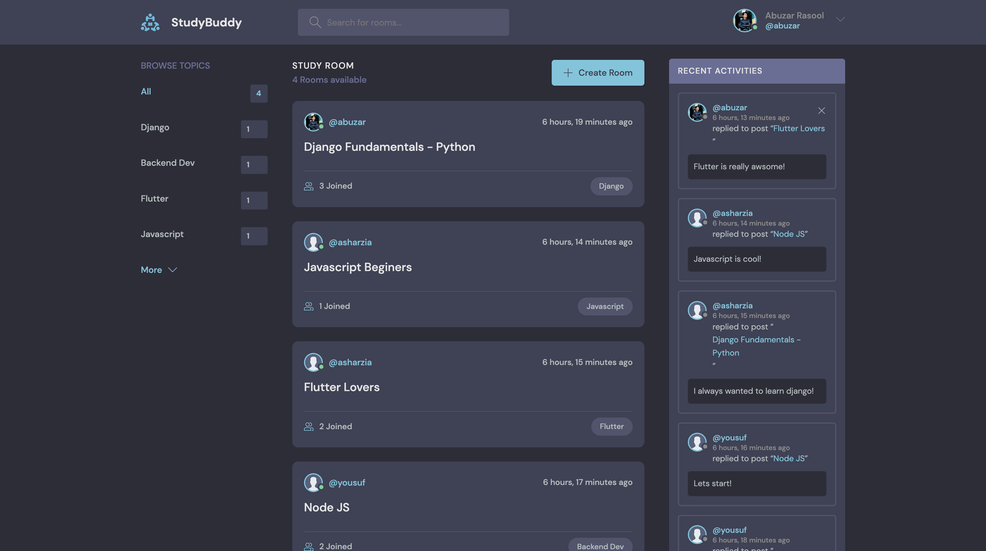 GitHub - abuzar-rasool/studybuddy-django