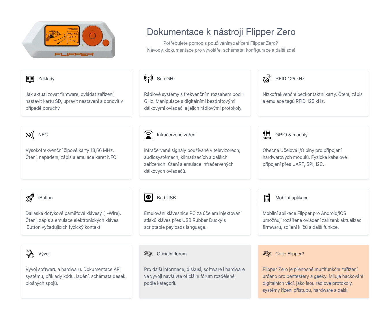 GitHub - rysk4/Flipper-Zero-RTFM-CZ: Documentation for the Flipper Zero ...