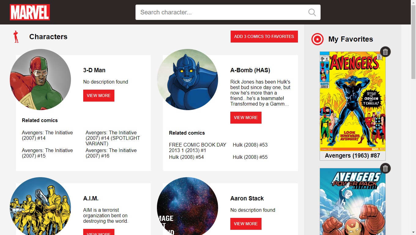 GitHub - ysebasst/marvel-challenge: Marvel challenge with MARVEL API ...