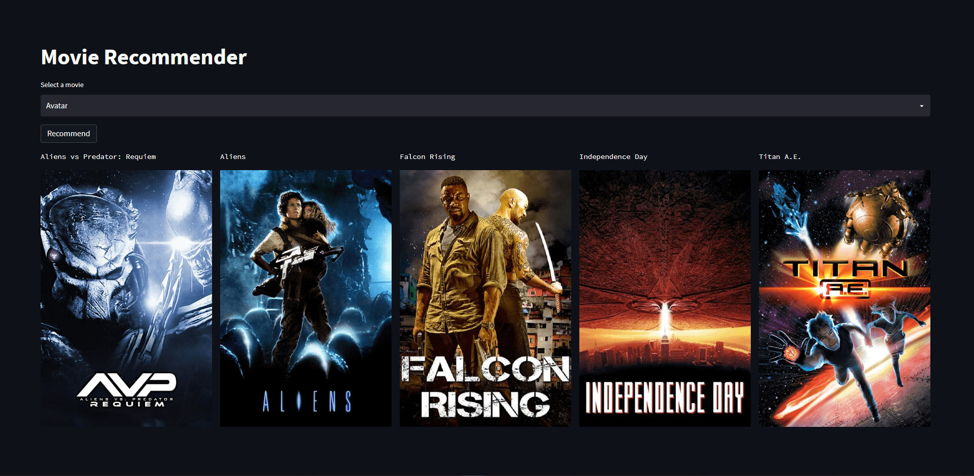 GitHub - warmachine028/movie-recommender: This is a movie recommendation website built with Python