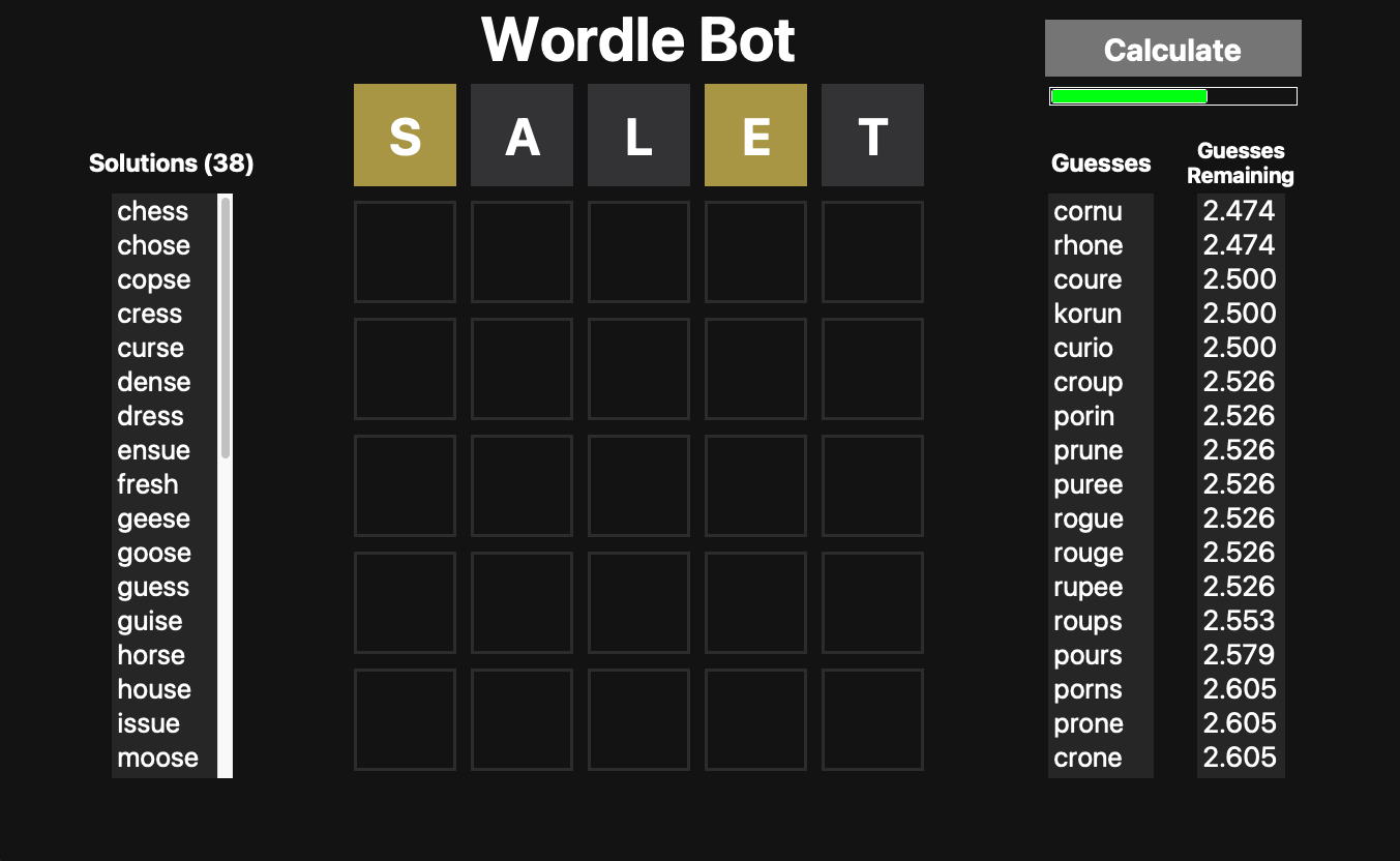 GitHub - SGD2718/Wordle-Solver: A Brute Force Wordle-Solver