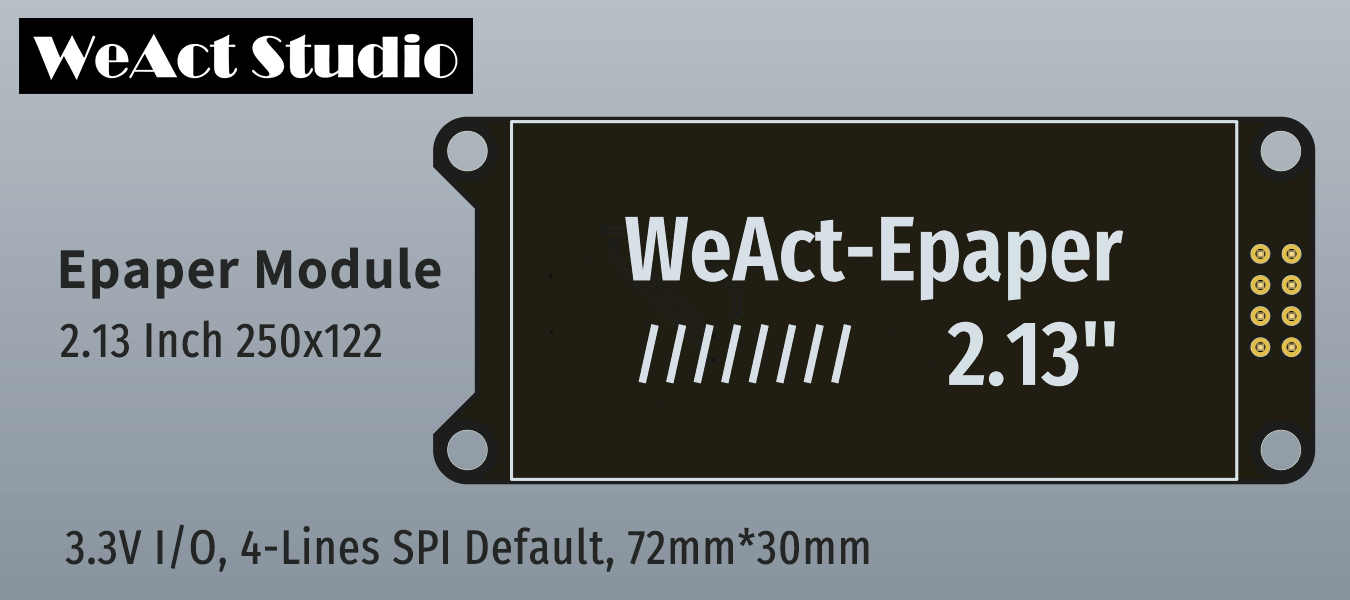 GitHub - WeActStudio/WeActStudio.EpaperModule: WeAct Studio 1.54/2.13/2 ...