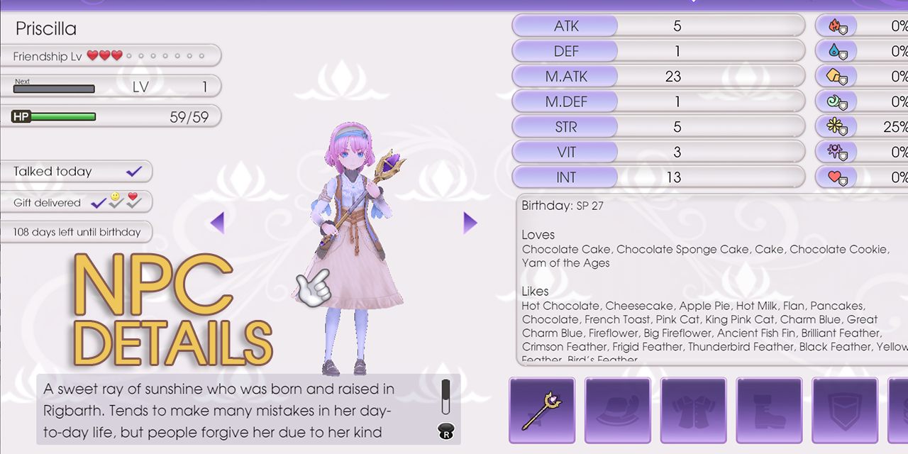 GitHub - hisacat/RF5.HisaCat.NPCDetails: Rune Factory 5 BepInEx plugin for display NPC detials