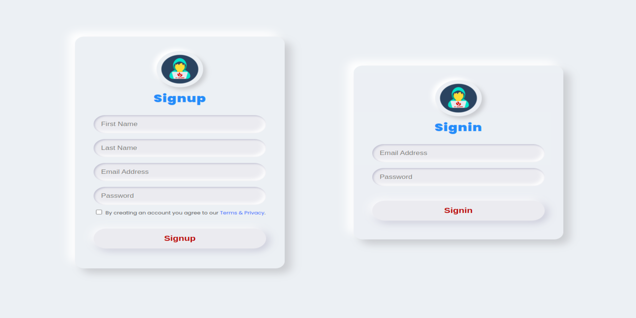 GitHub - atdilshan/neumorphic-form: Neumorohic Signup and Signin Form ...