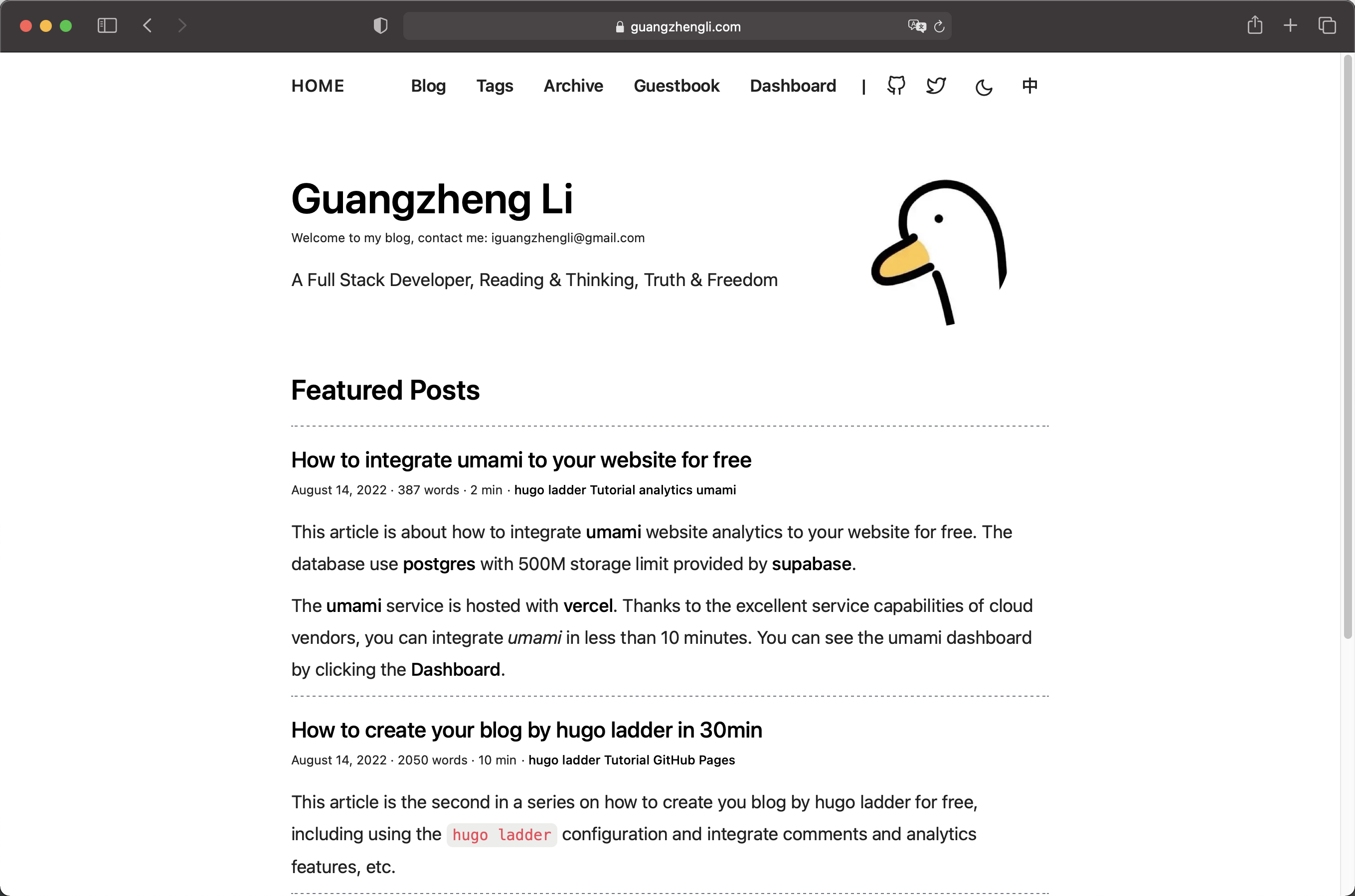 GitHub - guangzhengli/hugo-ladder-exampleSite: A example site for https://github.com ...