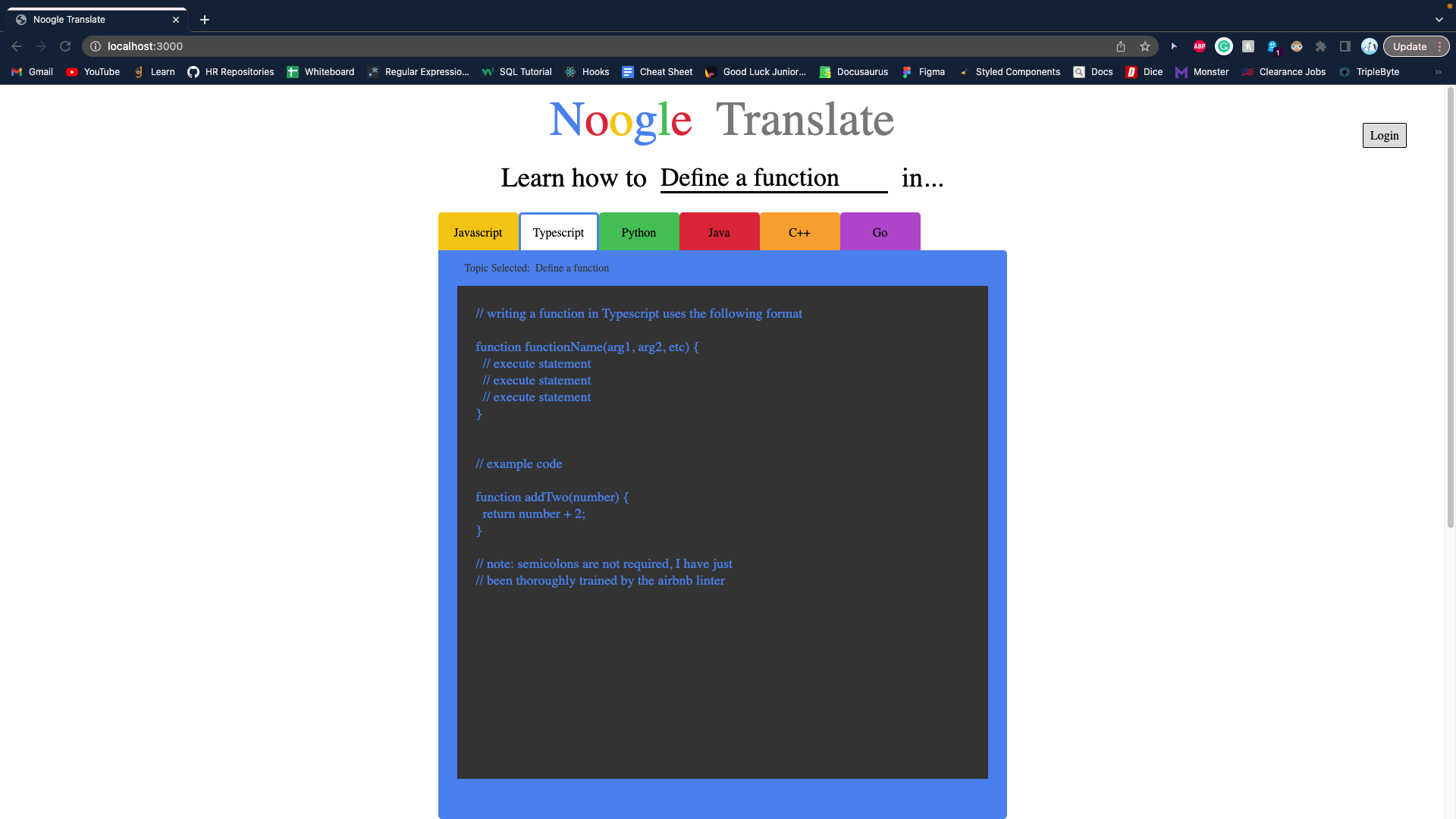GitHub - anthonycella/Noogle-Translate