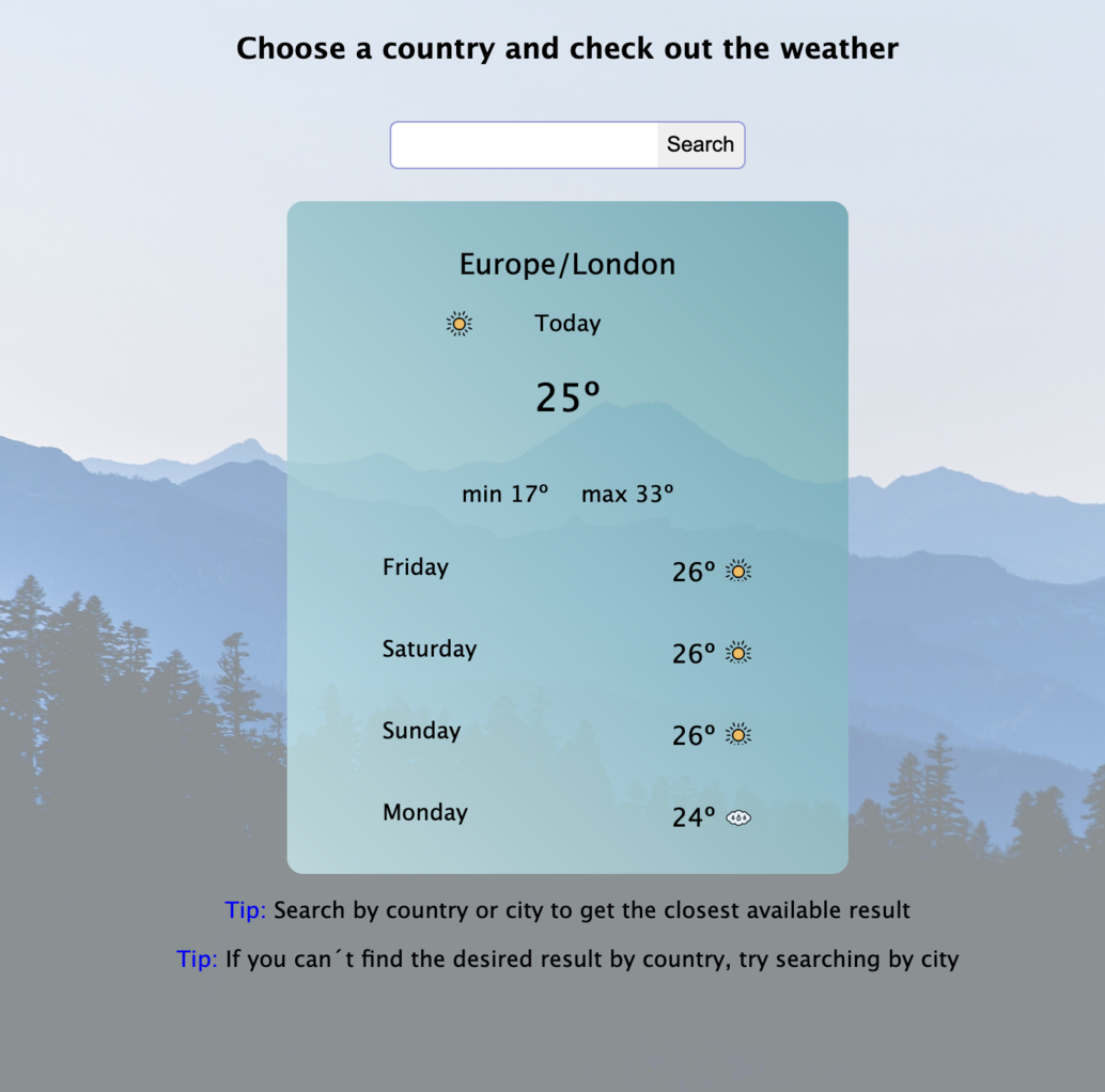 GitHub - MartinZazpe/API-weather: Search by Country. This Weather app ...