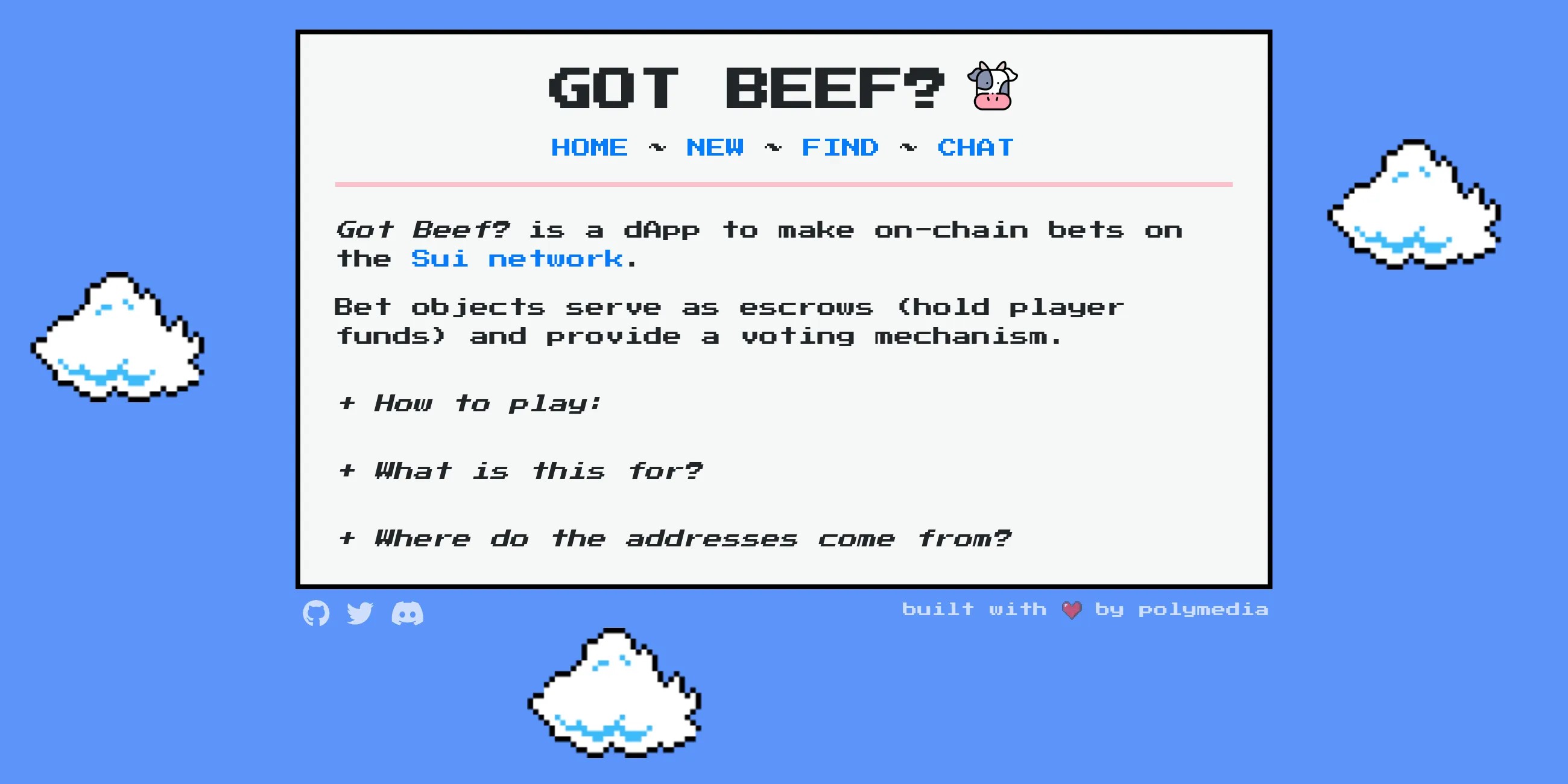 GitHub - juzybits/polymedia-gotbeef: On-chain bets on Sui.