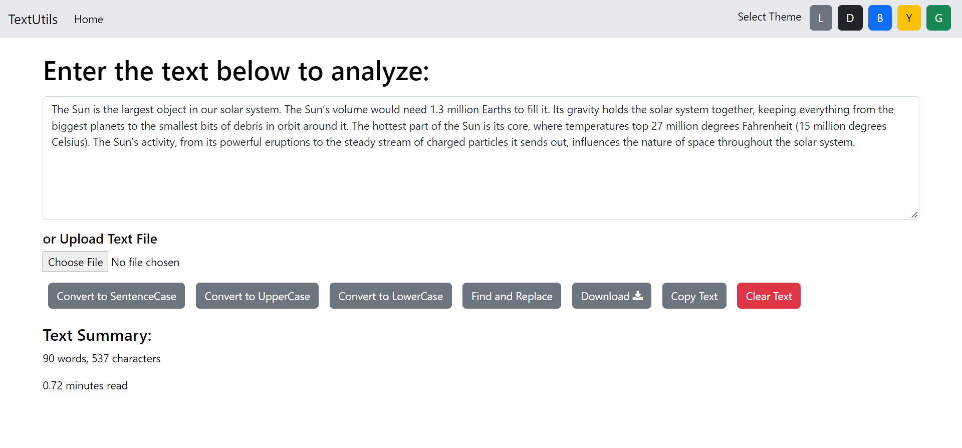 Github Sanmeet26textutils This Is A Simple Web Application Developed In React Where We Can