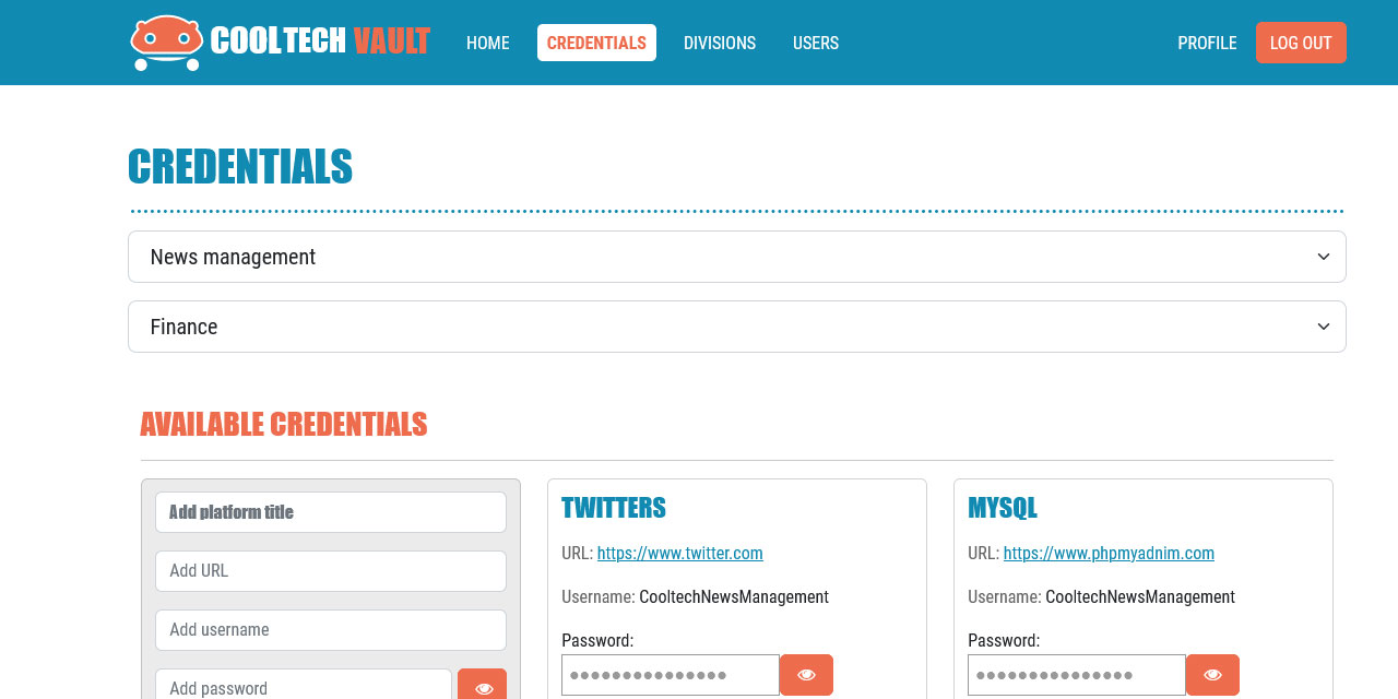 GitHub - KatherineOracle/cooltechvault: An authenticated credentials library