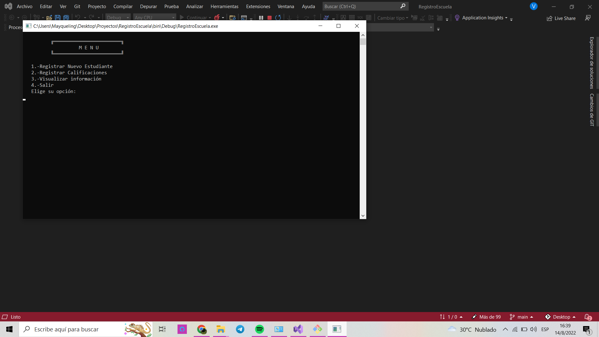 GitHub - Mayqueling/Registro-escolar: Sistema de consola. Creación de el registro de clases y no ...