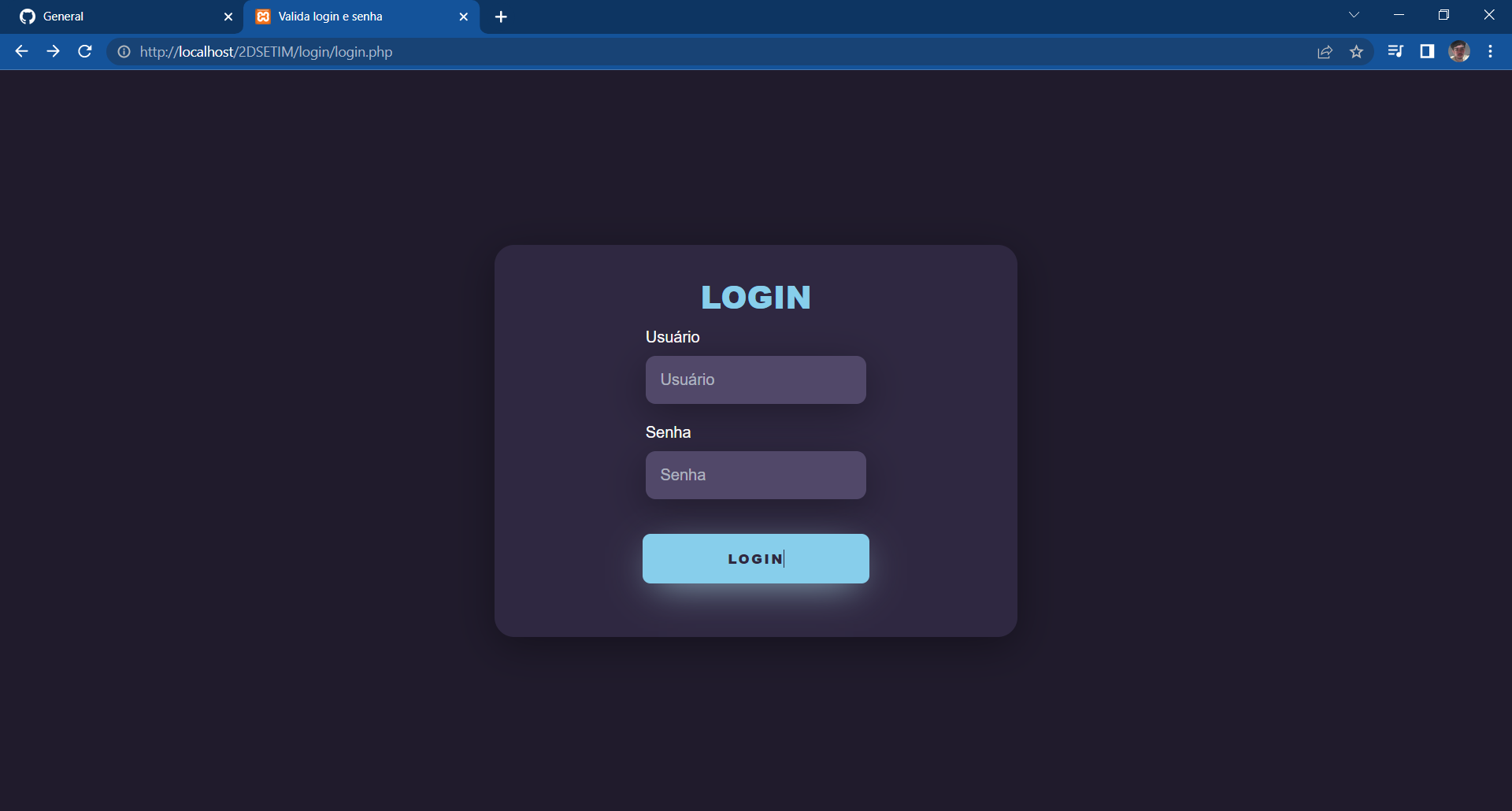 GitHub - felipeziviani/Login: tela de login usando HTML,CSS e PHP sem ...