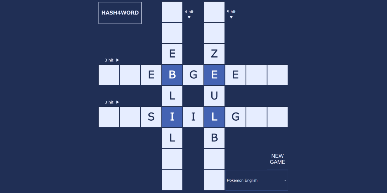 GitHub - kurehajime/hash4word: Crossword Puzzle