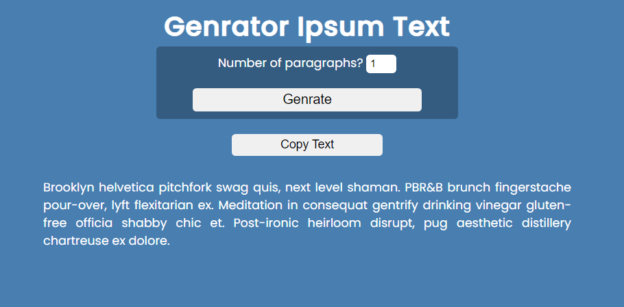 GitHub - Awaischeema1/Ipsum-Generator: Ipsum text generator app with javascript