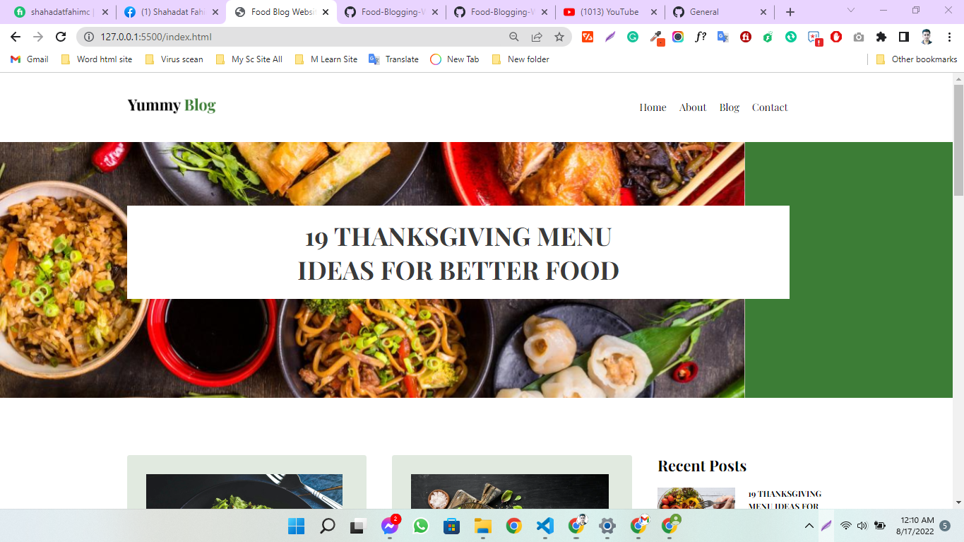 GitHub - ShahadatFahim/Class-10-assignment: Simple Food Blog Landing ...