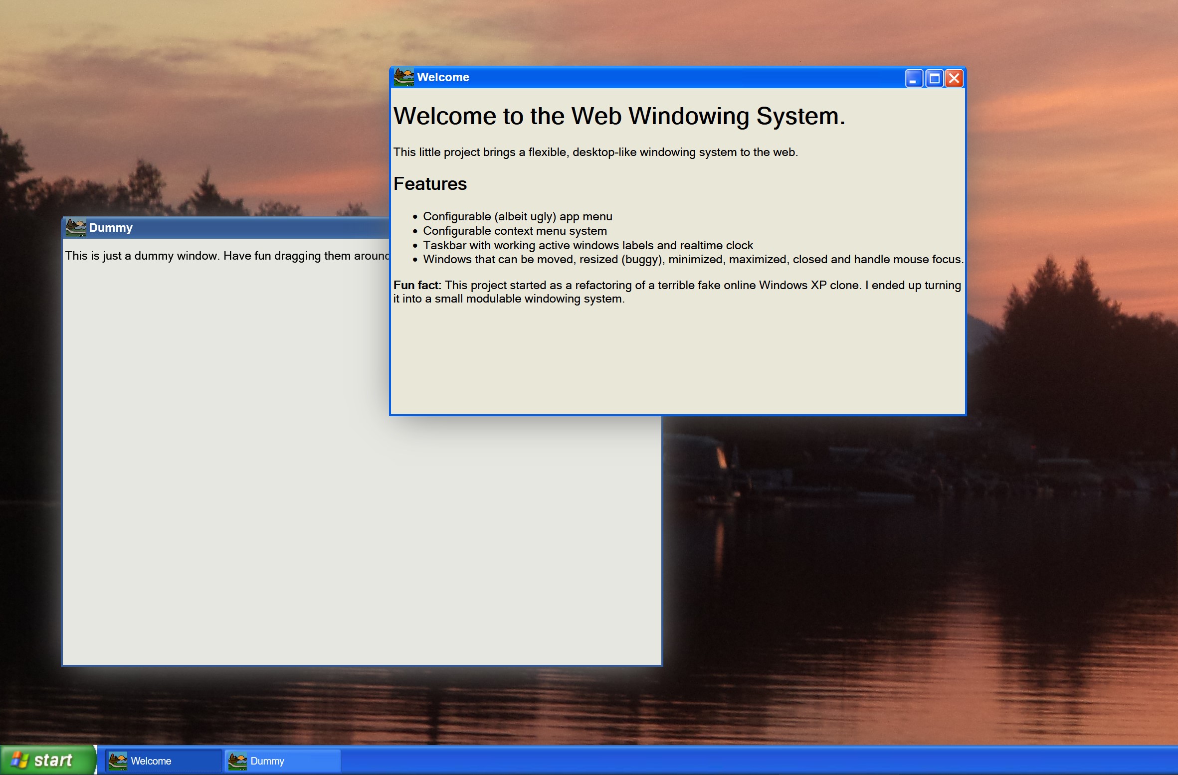 GitHub Thurinum web windowing system A Very Basic But Flexible JS