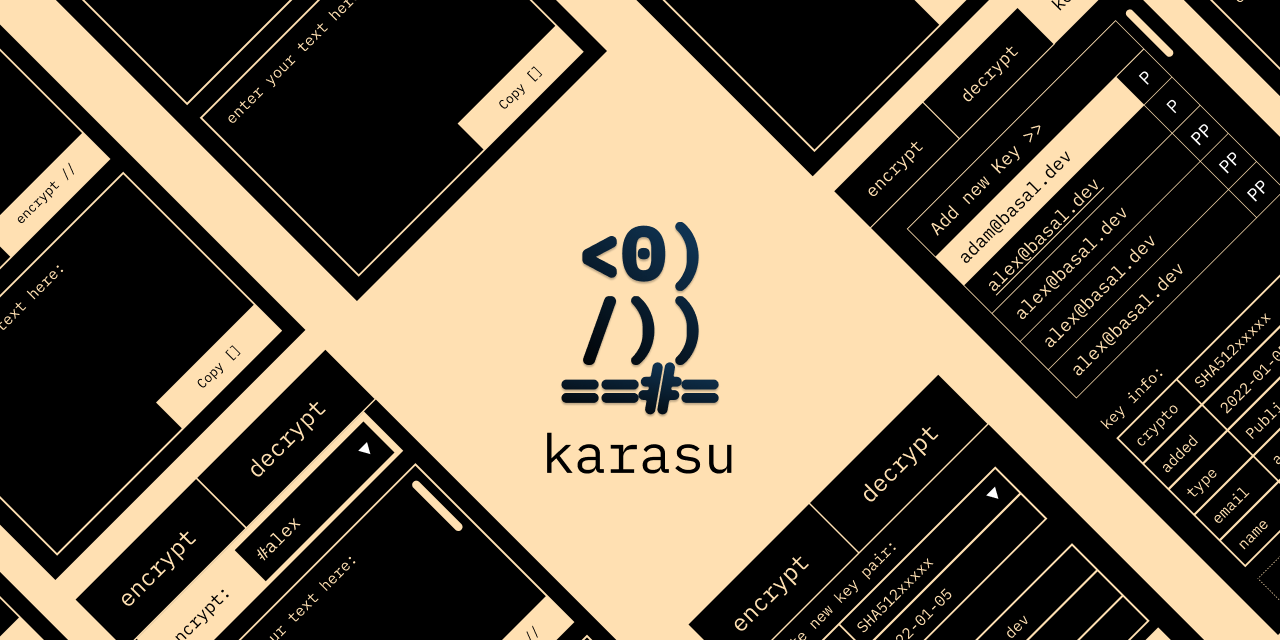 GitHub - stagfoo/karasu: 🐦‍⬛ an app to encrypt and decrypt message for transferring over non ...