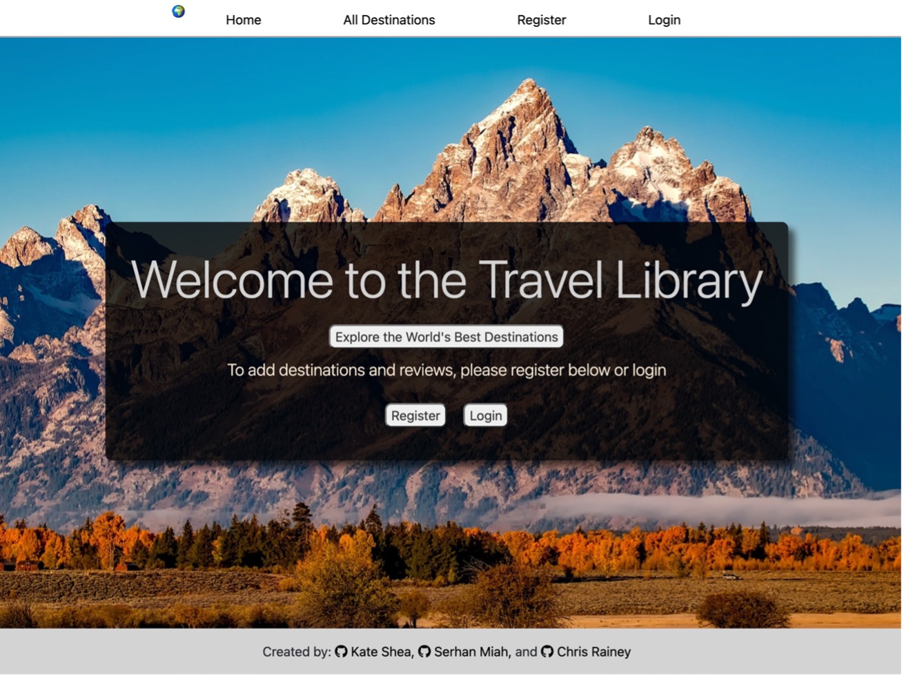 GitHub - kdshea/Exploradex-Client: A MERN stack app of travel destinations with user login ...