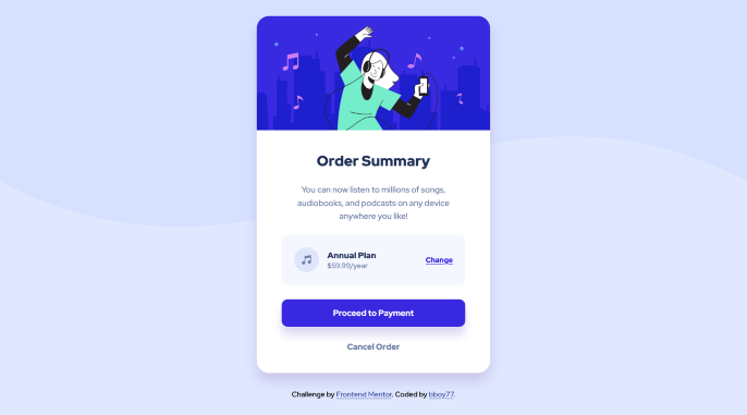 GitHub - bboy77/order-summary-component: Frontend Mentor | Order summary card