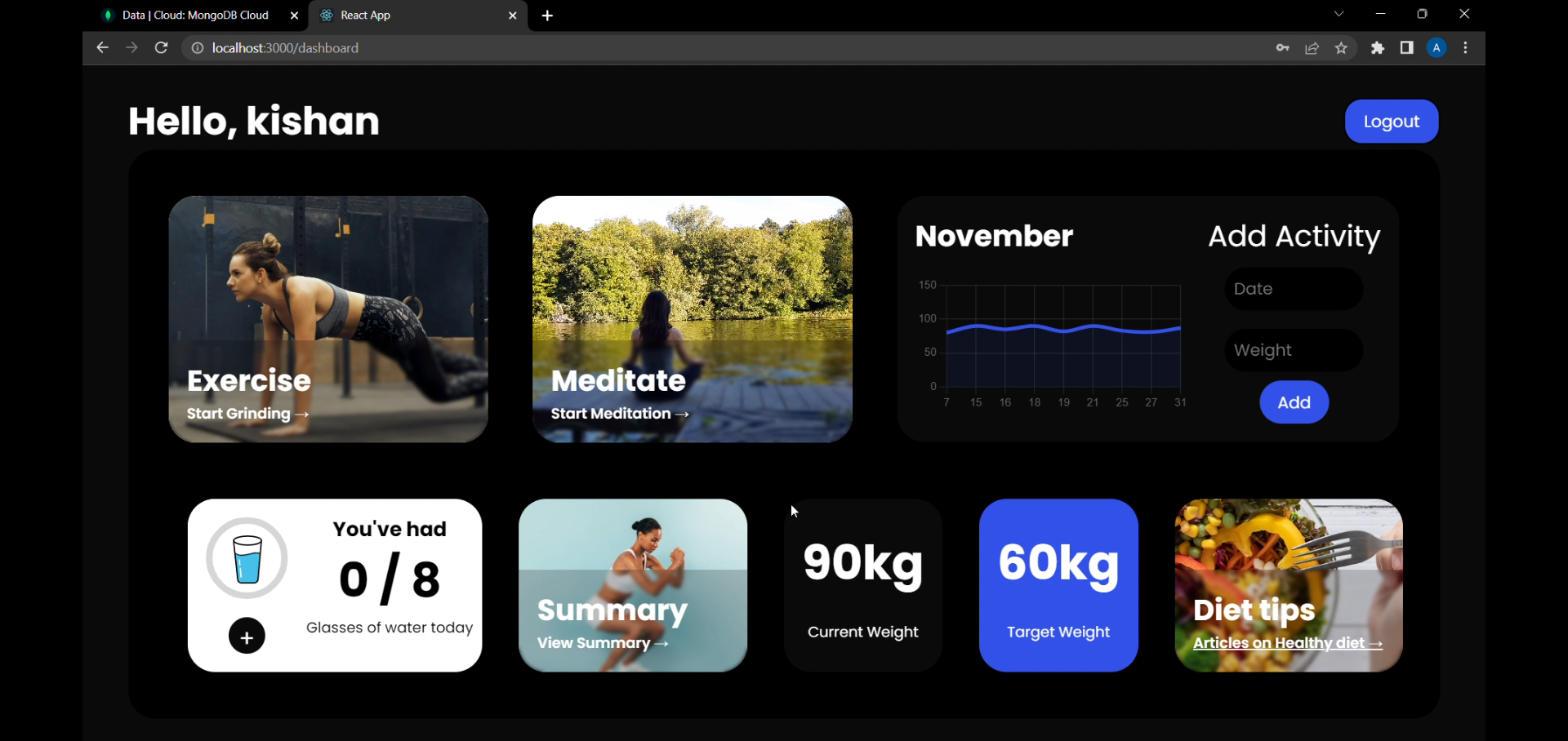 GitHub - itsaditya01/hyperfit: Web application for people to do ...