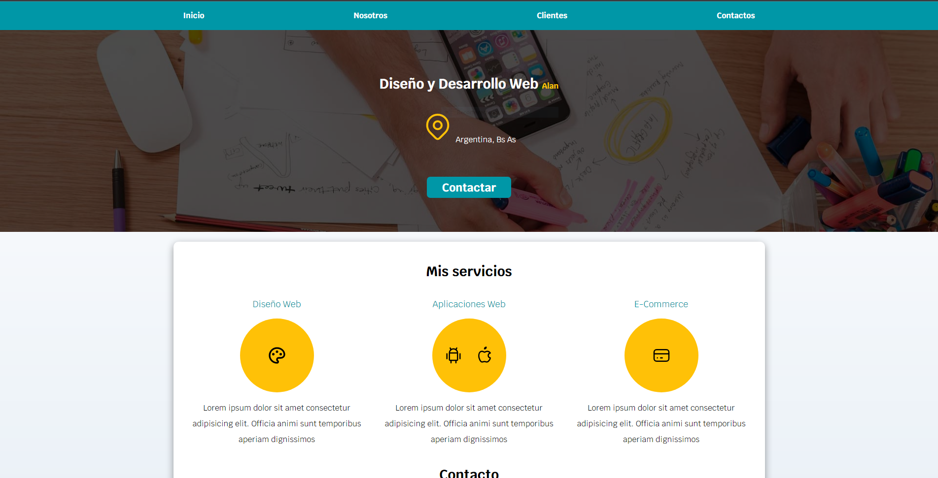 GitHub - ALan2573/Desarrollo-web: Es una pagina web creada solamente con Html y Css puro