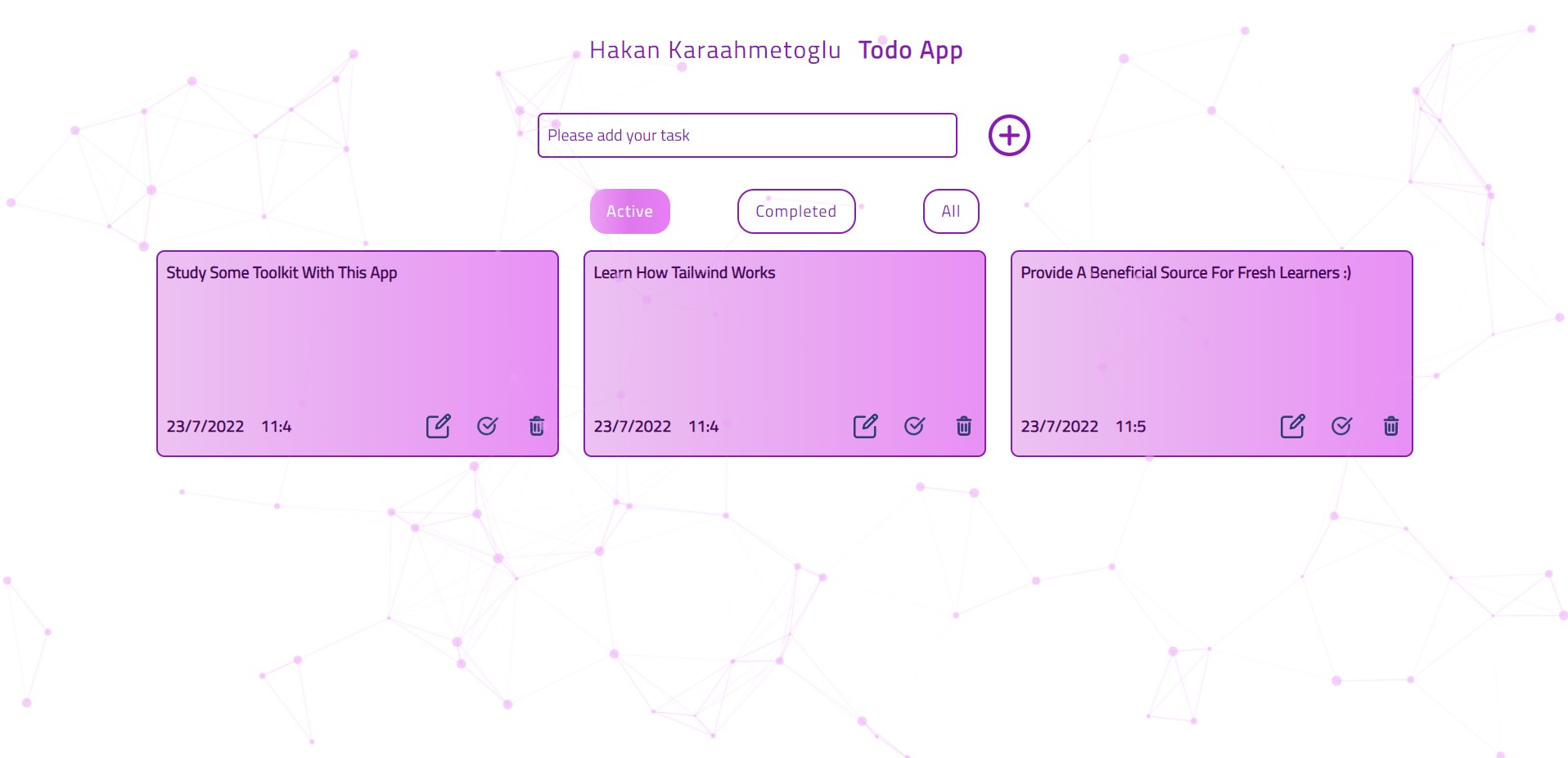 Github Hakankaraahmet Redux Toolkit Animated Todoapp This Project Mainly Focus On Redux