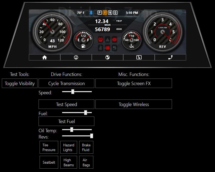 Github Ptr Csvehicledashconcept Concept User Interface Ui For A Vehicle Dashboard The Ui