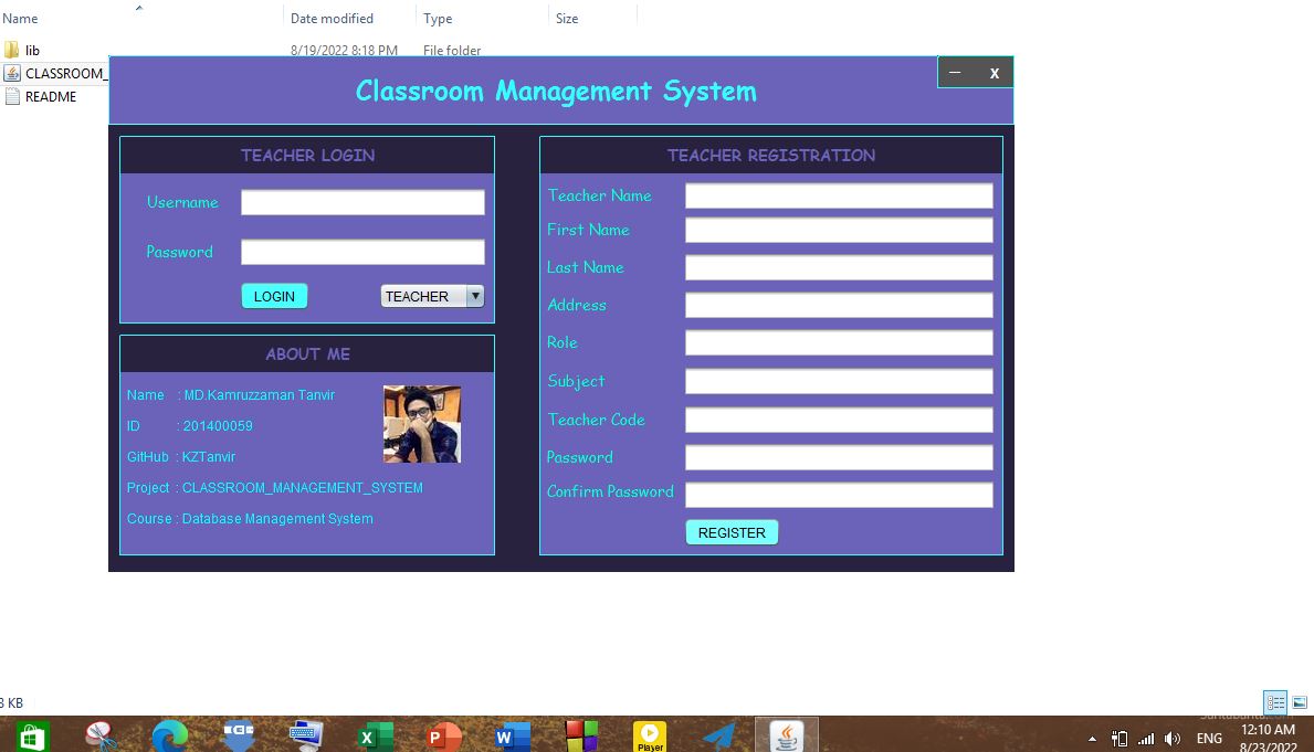 GitHub - KZTanvir/Classroom_Management_System: A java based GUI ...