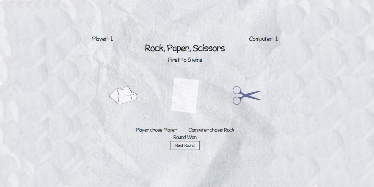 Github Renaldas112 Odin Rock Paper Scissors Simple Rock Paper Scissors Game Using Javascript