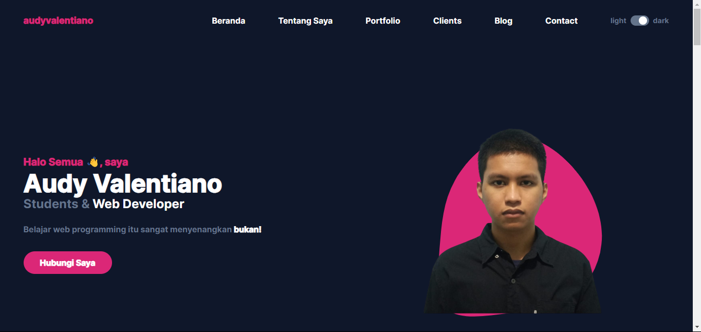 Github Valentianoaudy Website Portfolio Tailwindcss Membuat Website Portfolio Menggunakan