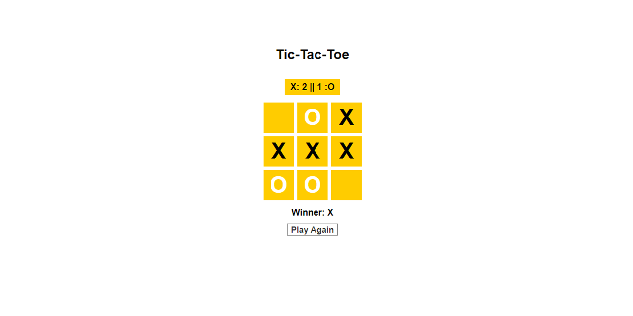 GitHub Akotif Tic Tac Toe React Tic Tac Toe With React