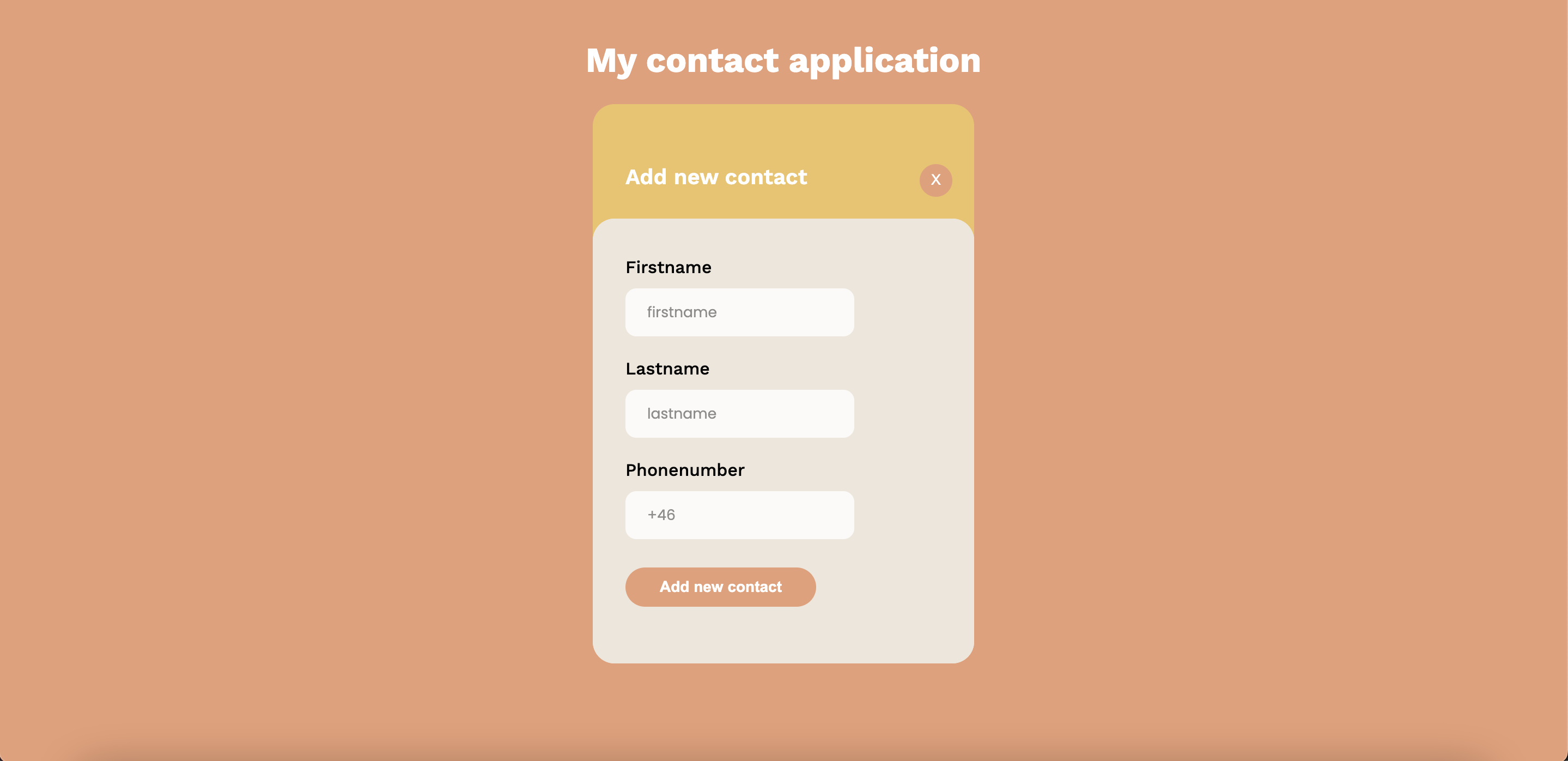 GitHub - rebeccalouisefisk/contact_application: Simple contact application