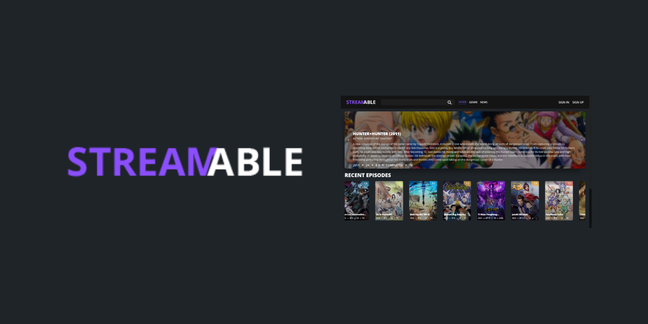 GitHub - TDanks2000/StreamAble: A react app for watching anime, custom ...