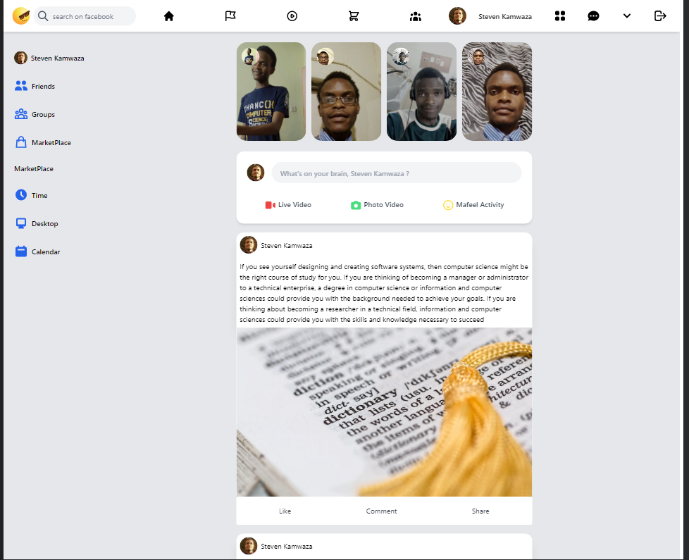 GitHub - StevenKamwaza/che-media: this is a simple blog like facebook ...