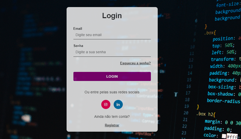 GitHub - Daniela-almeida/LoginPage: página de login com css e html