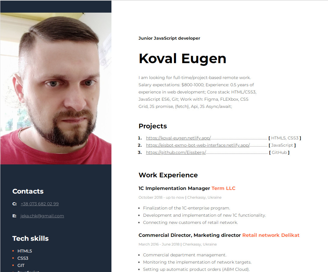 GitHub - Eissberg/resume: My resume