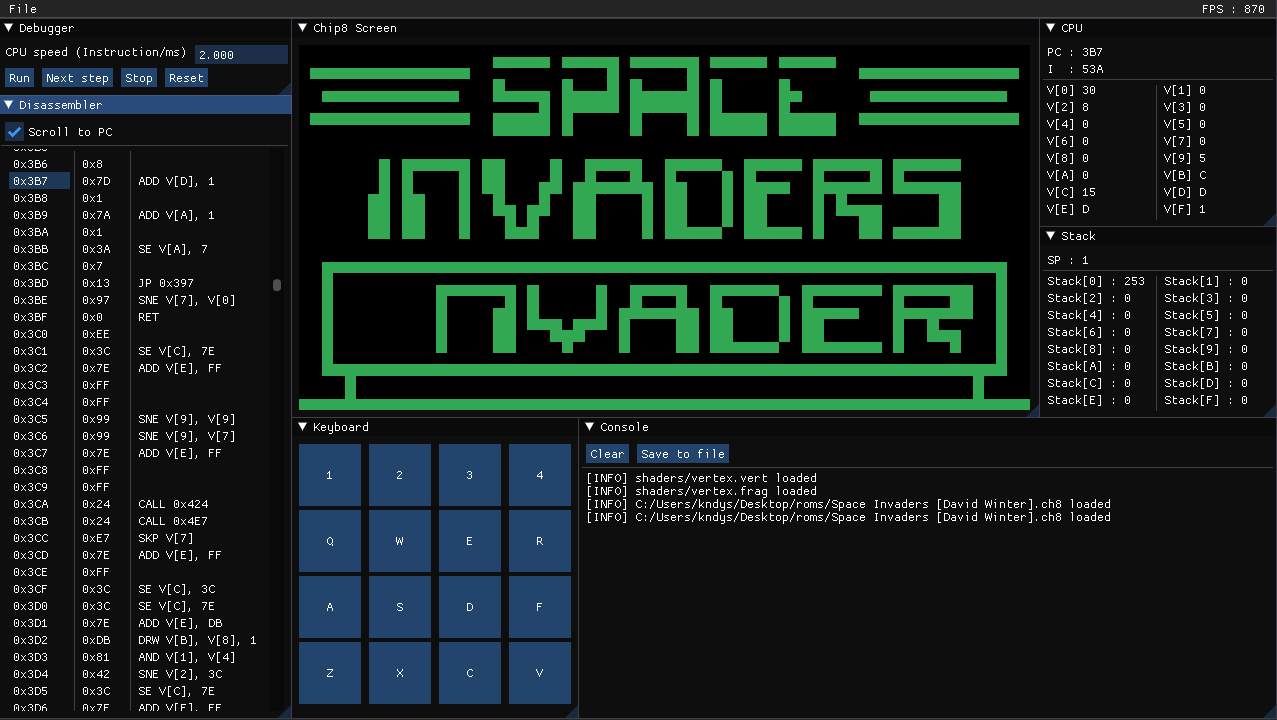 GitHub - KendySong/chip8-interpreter: Chip8 interpreter with OpenGL