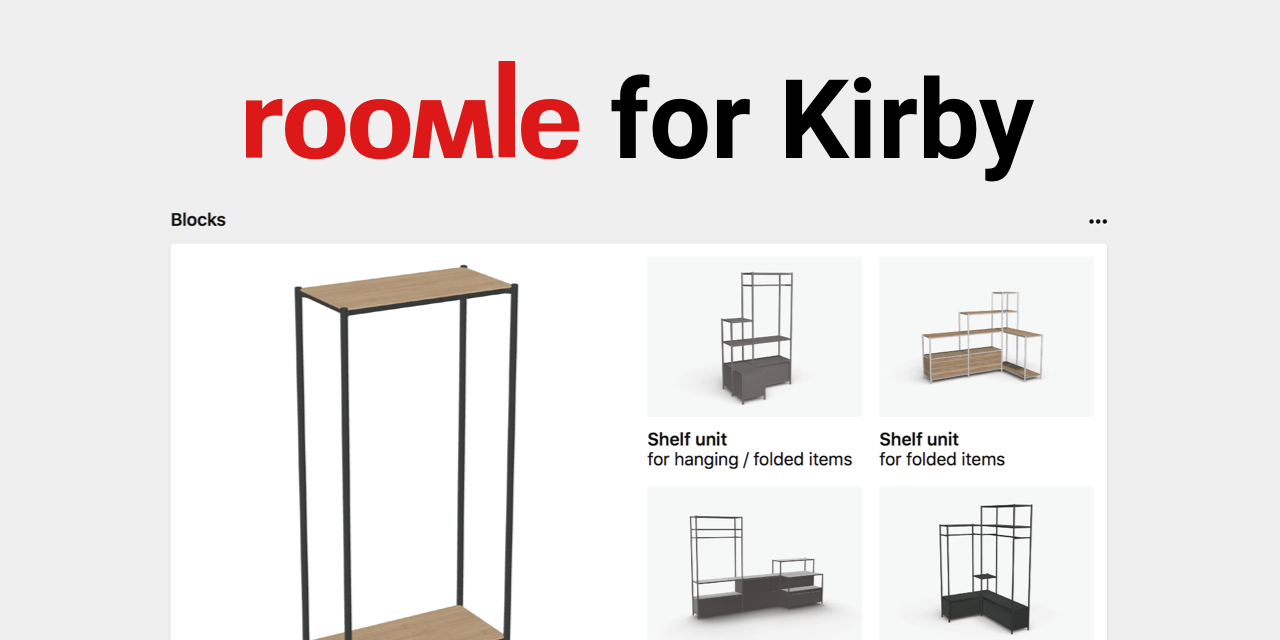 GitHub - lukasbestle/kirby-roomle: Block plugin to embed the Roomle 3D Configurator into your ...