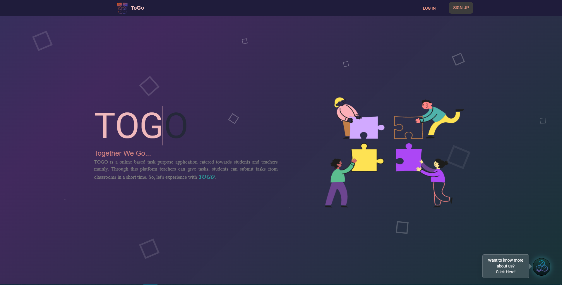 GitHub - DEV-NKP/Together-Go-TOGO: TOGO is a platform for the students and faculty to maintain a ...