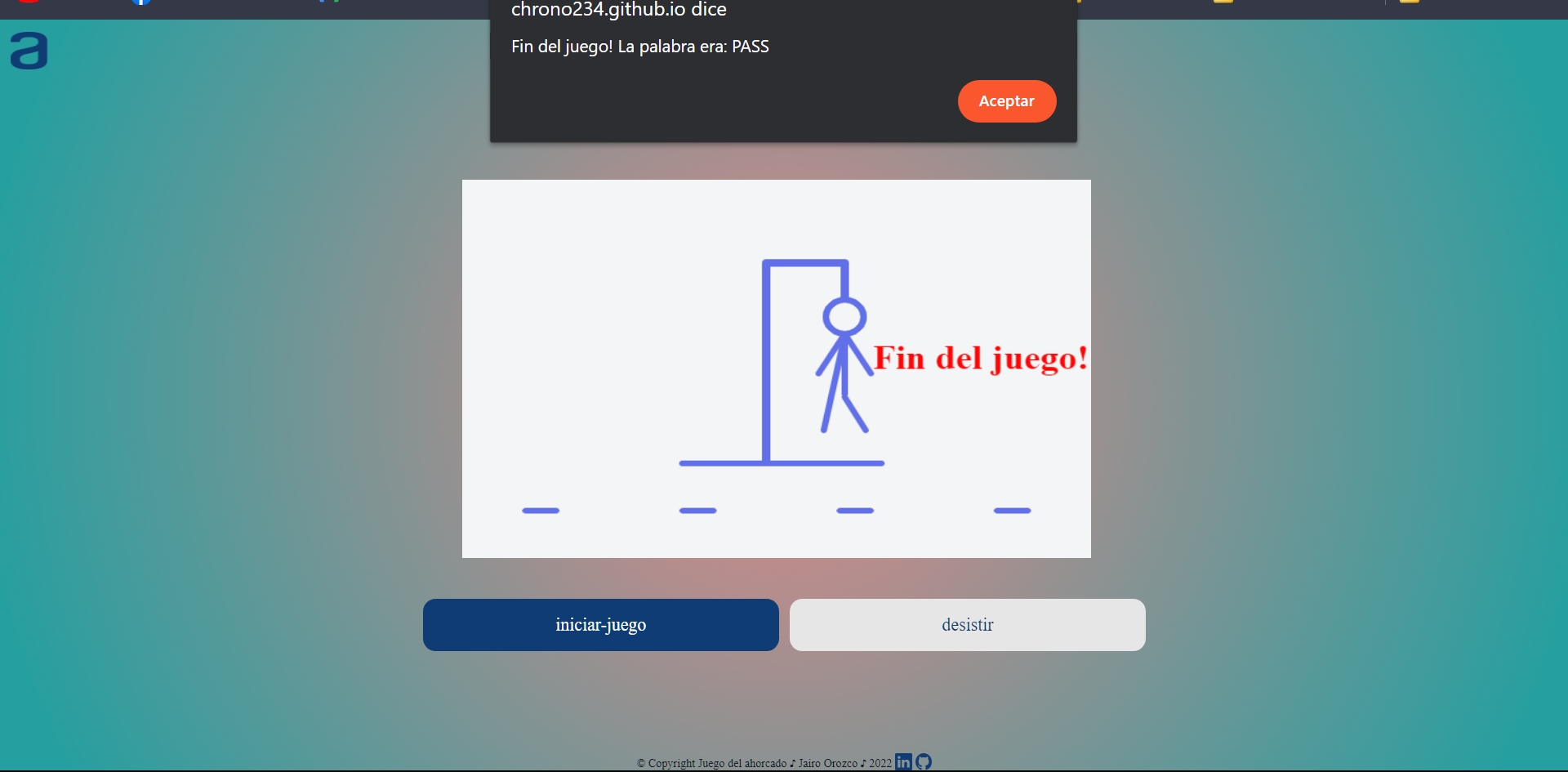 GitHub - chrono234/Juego-ahoracado: hanged-man build in css, html and javascript , project in ...