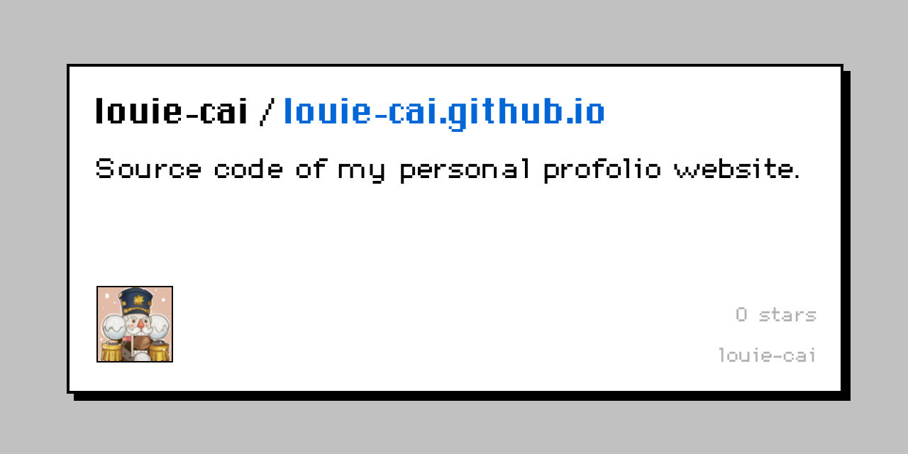 GitHub - louiecai/louiecai.github.io: Source code of my personal ...