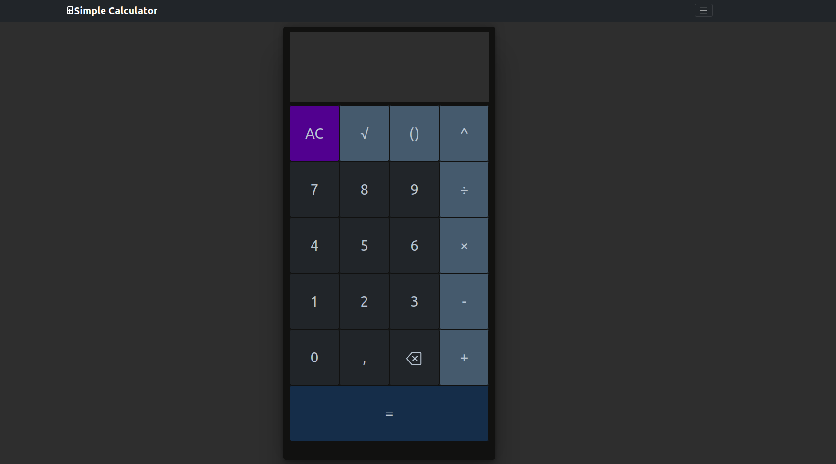GitHub - bessavagner/simple-calculator-template