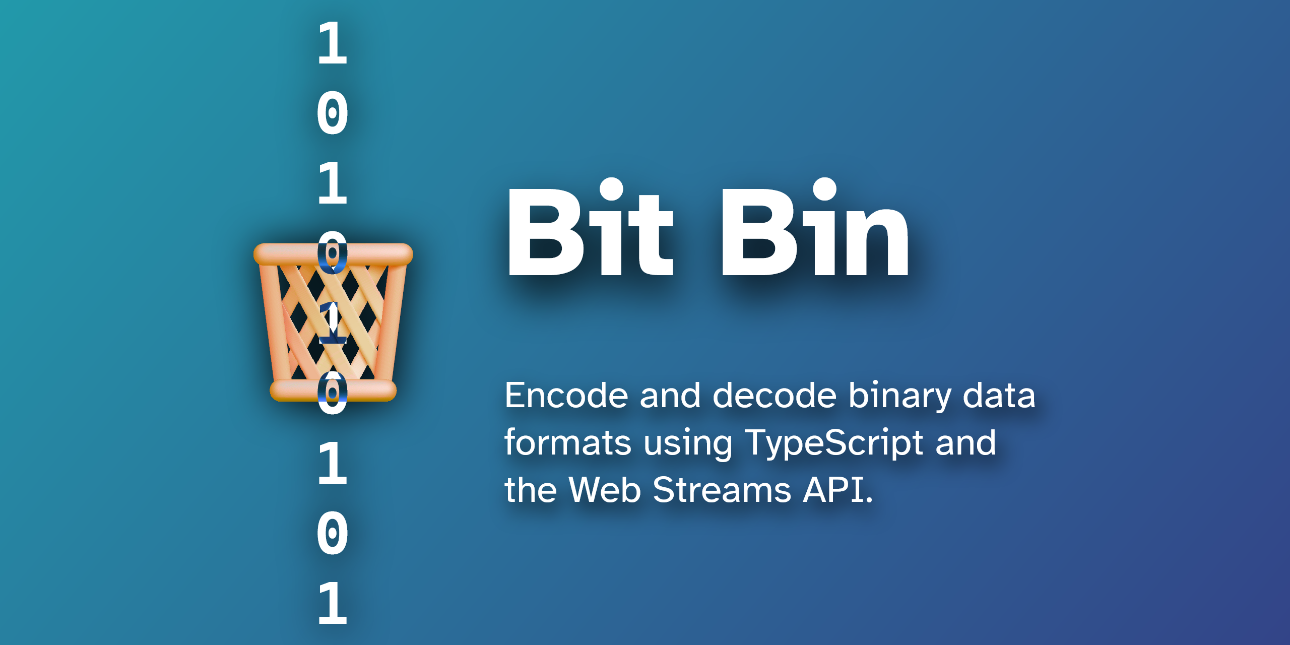 GitHub - sunsetkookaburra/bitbin: 🗑️ Encode and decode binary data structures using TypeScript ...