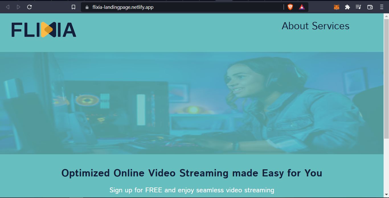 GitHub - MarsIfeanyi/Flixia-Landing-Page: This is the desktop view of ...