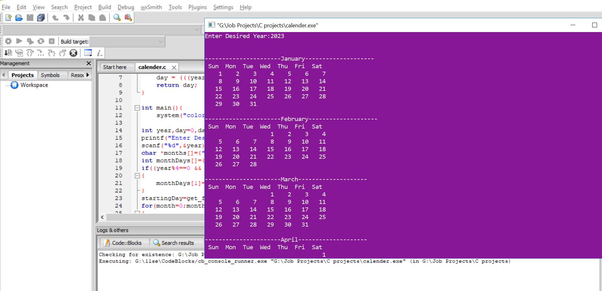 GitHub - Fatema-23/Calender-with-C: This is a C project.