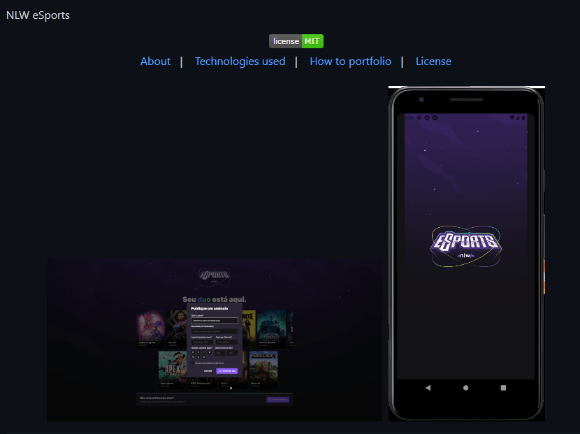 GitHub - Jeffersoncharlles/eSports: NLW eSports mobile and fron-end and back-end