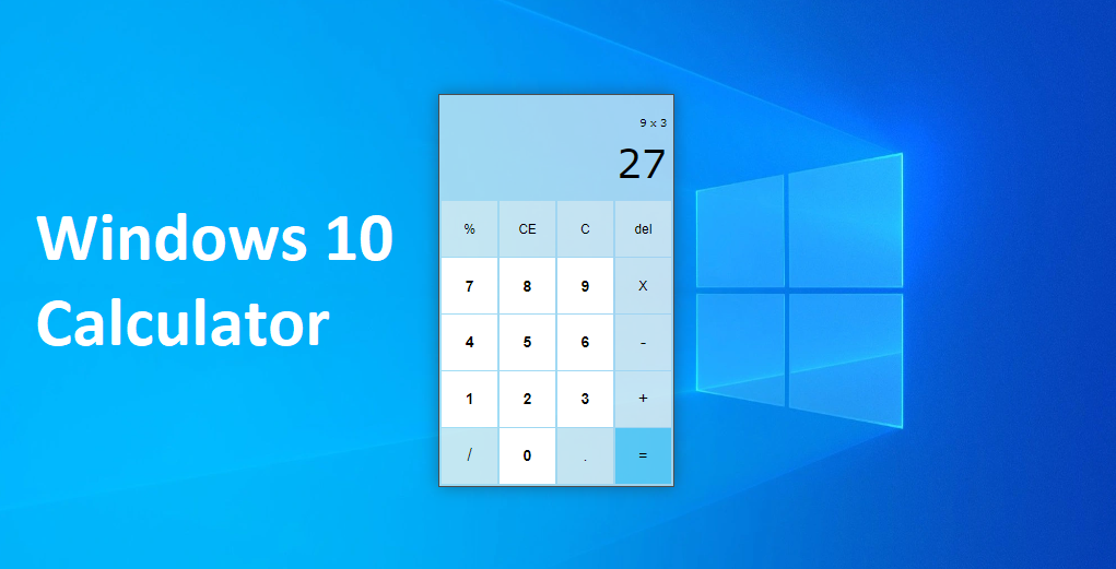 GitHub - ShivamKumarSah/windows-10-calculator: A Windows 10 Calculator ...
